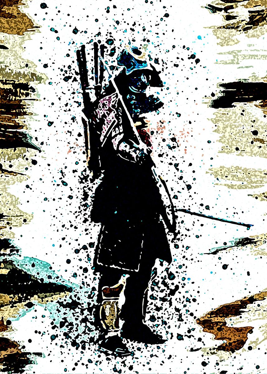 'Horror Warrior Abstract' Poster, picture, metal print, paint by ANDRE ...