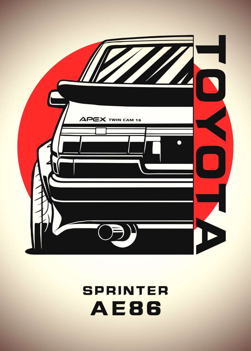 'Toyota Sprinter' Poster, picture, metal print, paint by Faissal Thomas ...