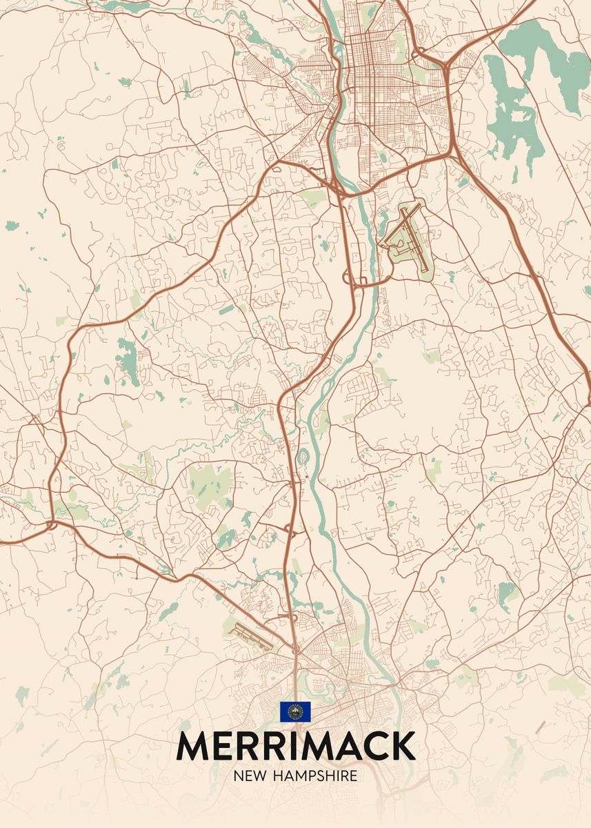 'Merrimack NH' Poster by IMR Designs | Displate