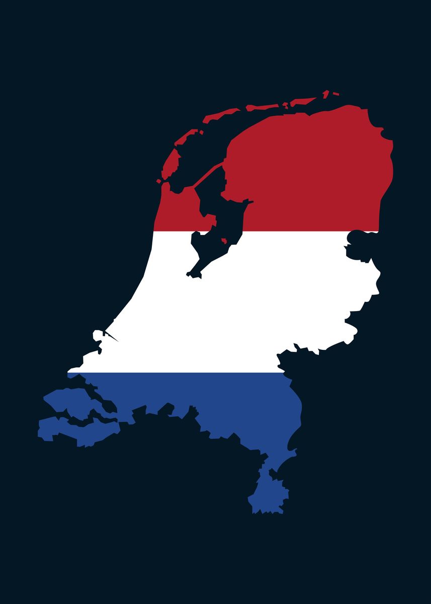 'Netherland Map Area' Poster, picture, metal print, paint by Viability ...