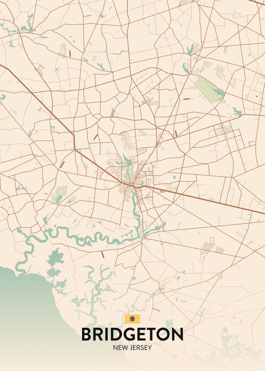 'Bridgeton NJ' Poster, picture, metal print, paint by IMR Designs ...