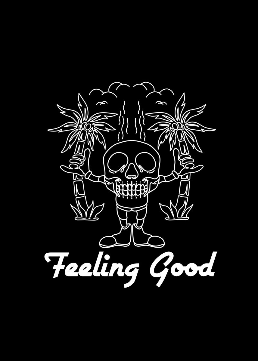 'feeling good' Poster, picture, metal print, paint by tarin muj | Displate