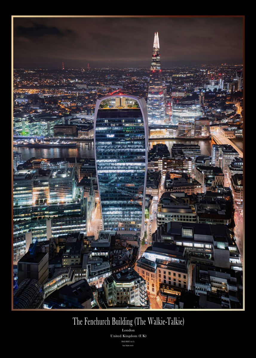 'The Fenchurch Building' Poster, picture, metal print, paint by NTx ...