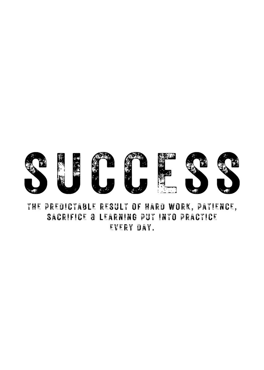 'Success Quote' Poster by Nae | Displate