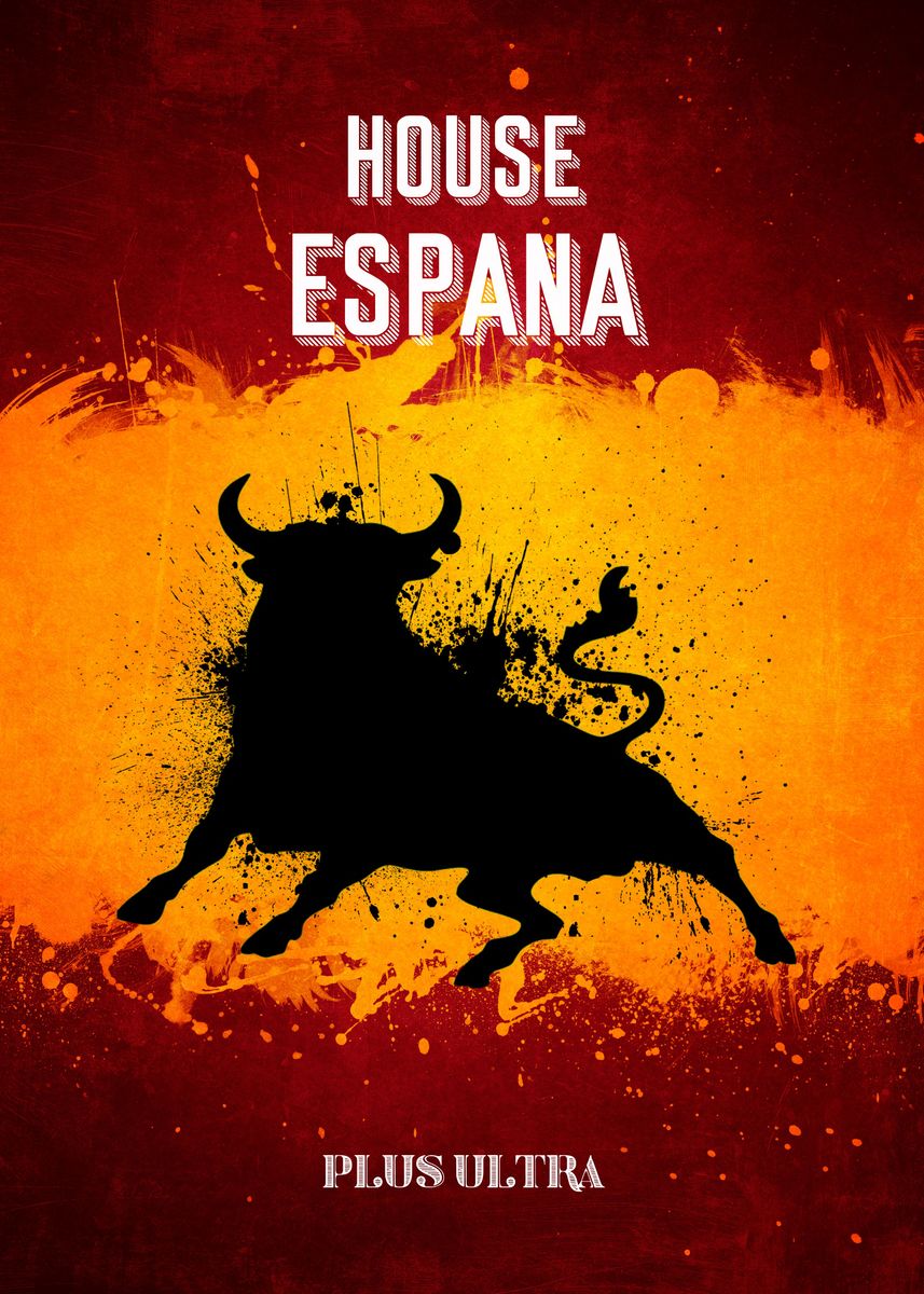 'House Espana' Poster, picture, metal print, paint by Apo | Displate