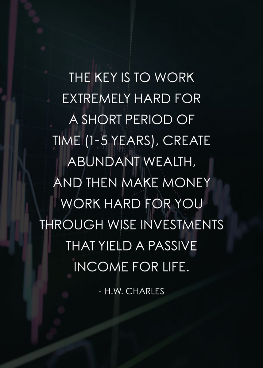 'Work Hard Make Money Work' Poster by CHAN | Displate