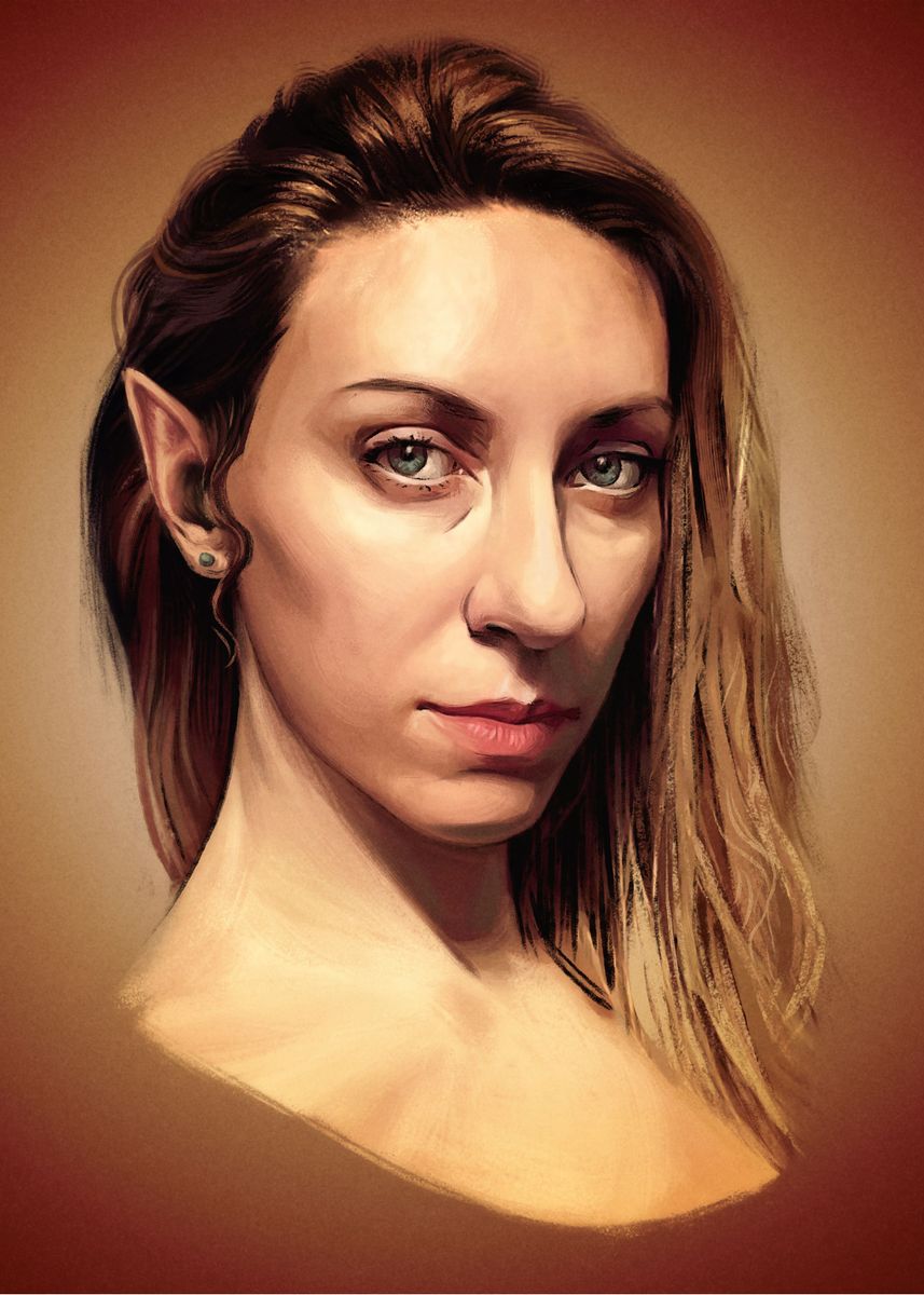 'Portrait of an elf girl' Poster by Milan Glozic | Displate