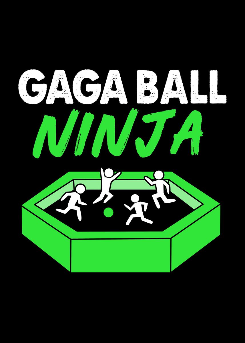 'Gaga Ball Ninja' Poster, picture, metal print, paint by FunnyGifts ...