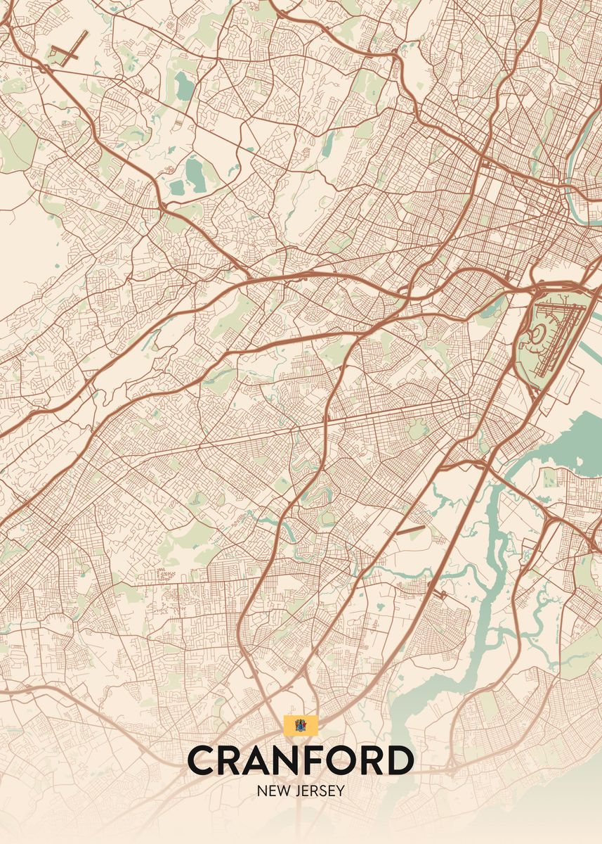 'Cranford NJ' Poster by IMR Designs | Displate