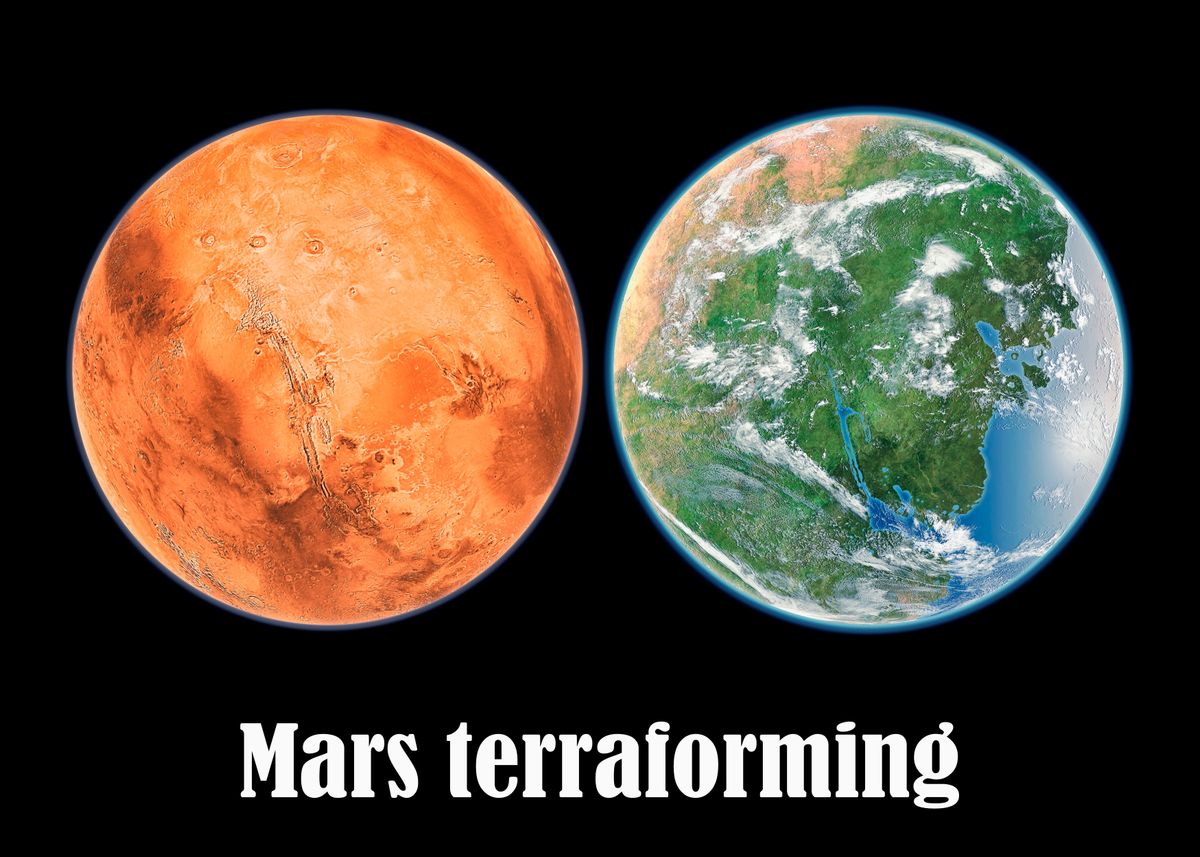 'Mars Terraforming' Poster by Mango Art | Displate