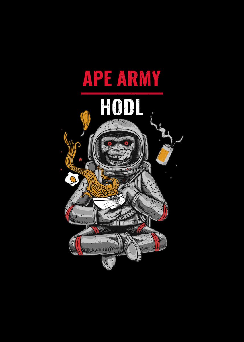'Gorilla Apes APE ARMY' Poster by CrownMerch | Displate