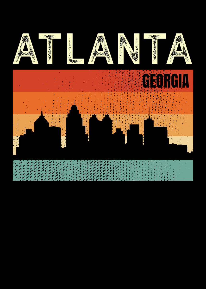 'Atlanta Georgia' Poster, picture, metal print, paint by Hexor | Displate