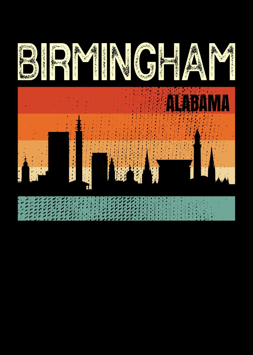 'Birmingham Alabama' Poster, picture, metal print, paint by Hexor ...