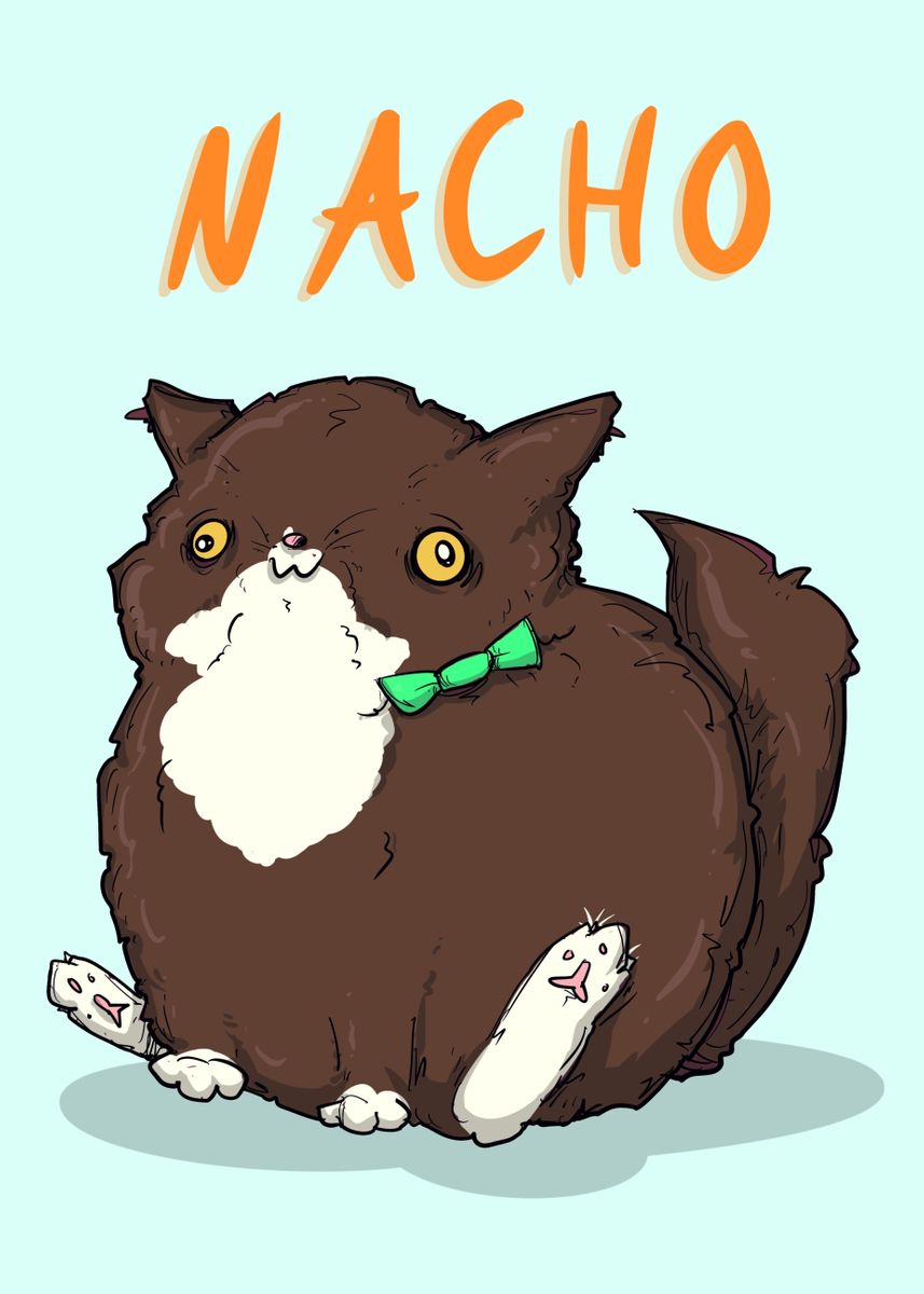 'Nacho The Cat' Poster by LVB Art | Displate
