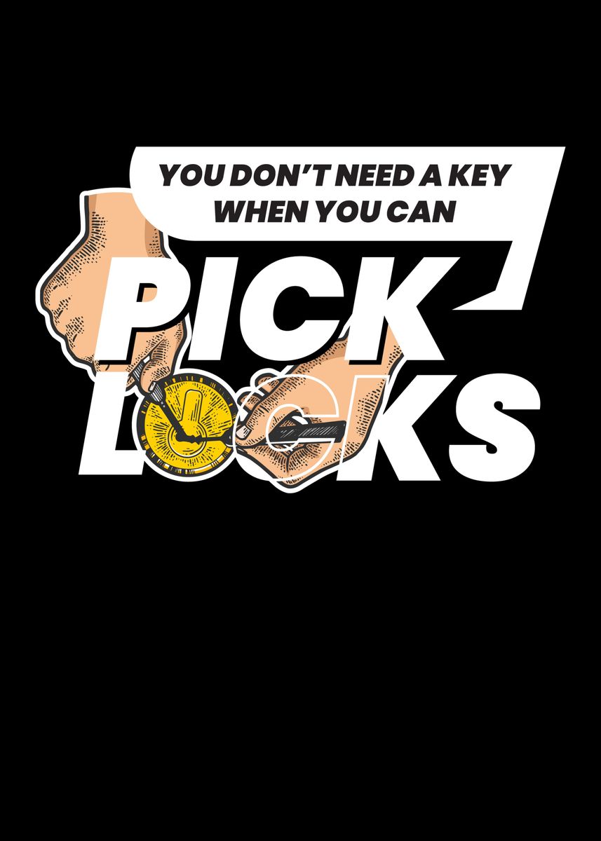 'Dont Need A Key' Poster, picture, metal print, paint by Mooon | Displate