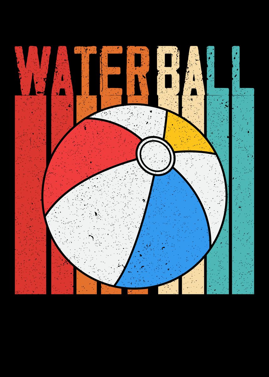'Retro Water Ball' Poster, picture, metal print, paint by NAO | Displate