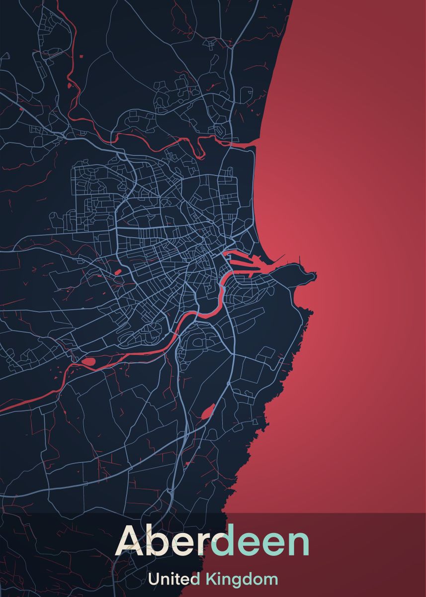 'Aberdeen' Poster, picture, metal print, paint by CRAFTSSSTUDIO | Displate