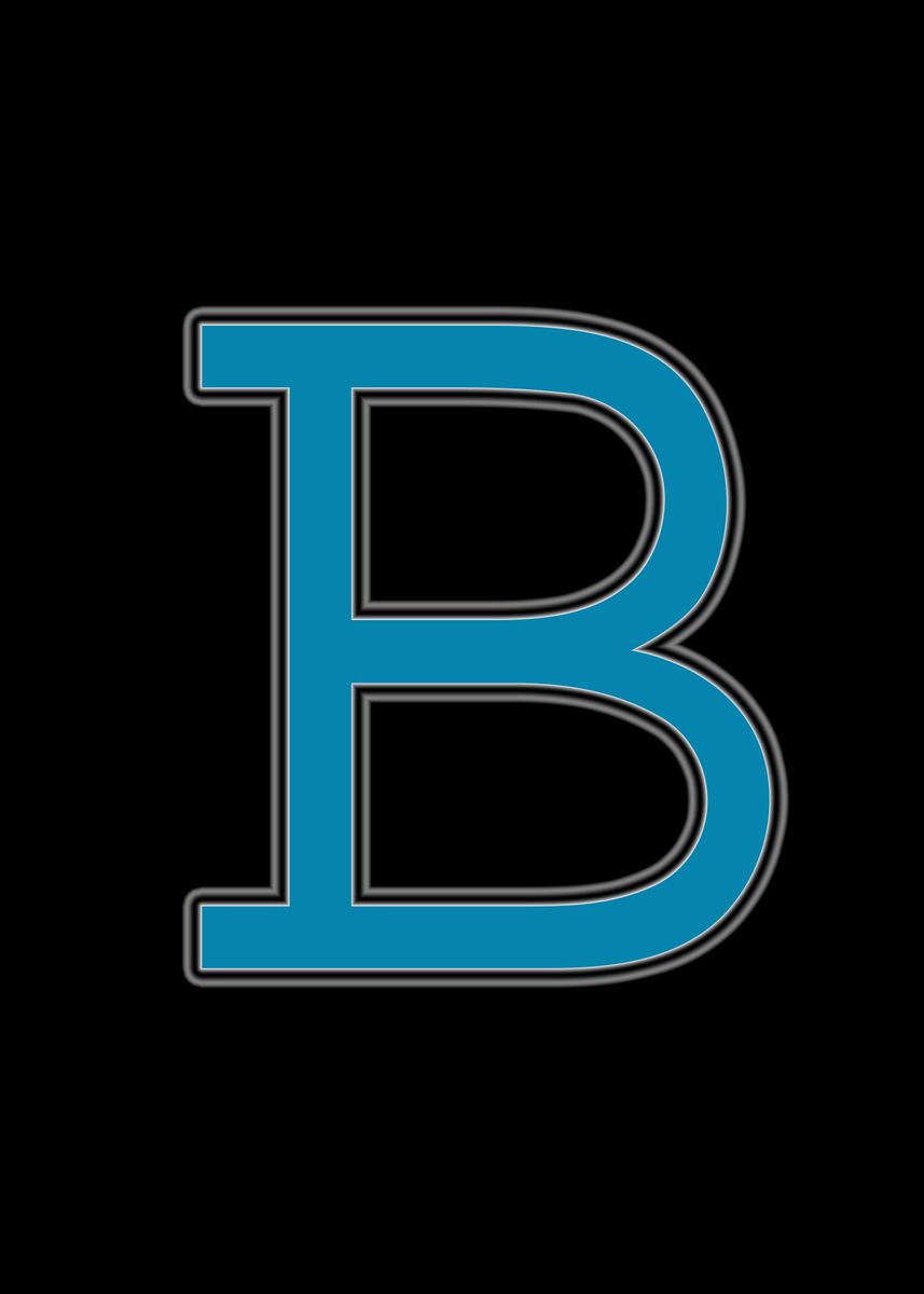 'b Letter' Poster by TheGolden Hand | Displate