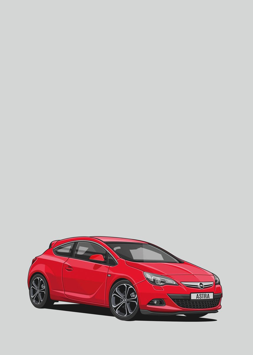 'Vauxhall Astra red ' Poster by capture art | Displate