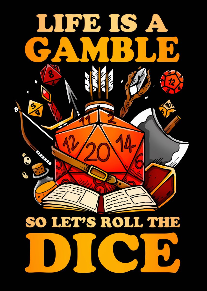 'Gamble Dice' Poster, picture, metal print, paint by Valentina Fabbri ...