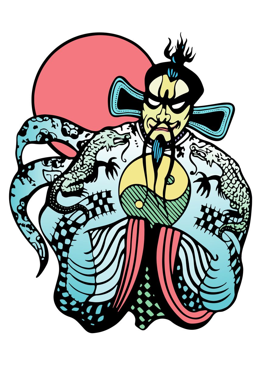 'Jack Burton Fu Manchu' Poster, picture, metal print, paint by Hizo ...