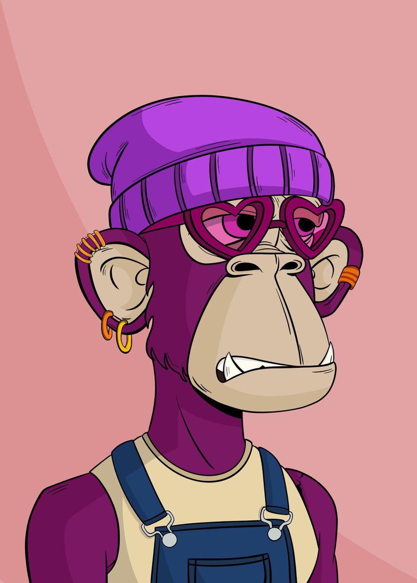 'Bored ape' Poster, picture, metal print, paint by Magic Apes | Displate