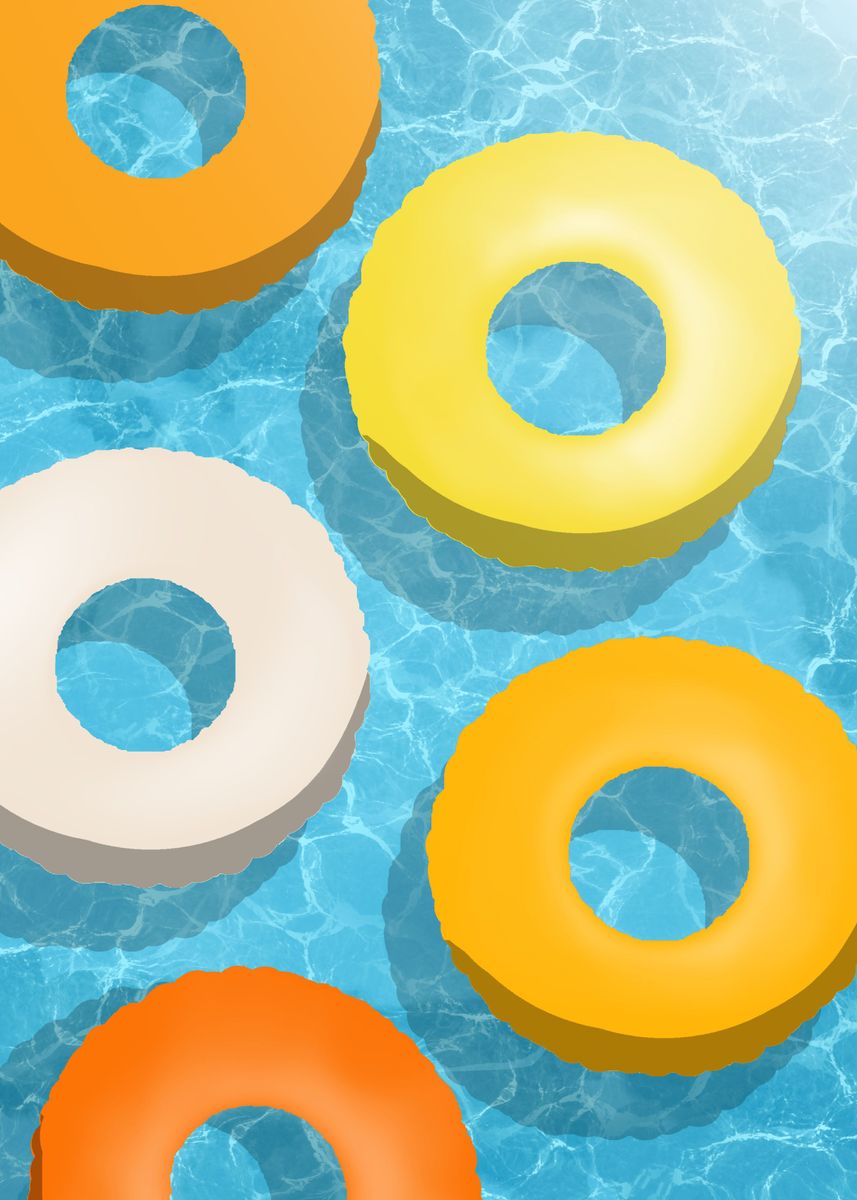 'Orange floats' Poster, picture, metal print, paint by Estetic Sigmul ...