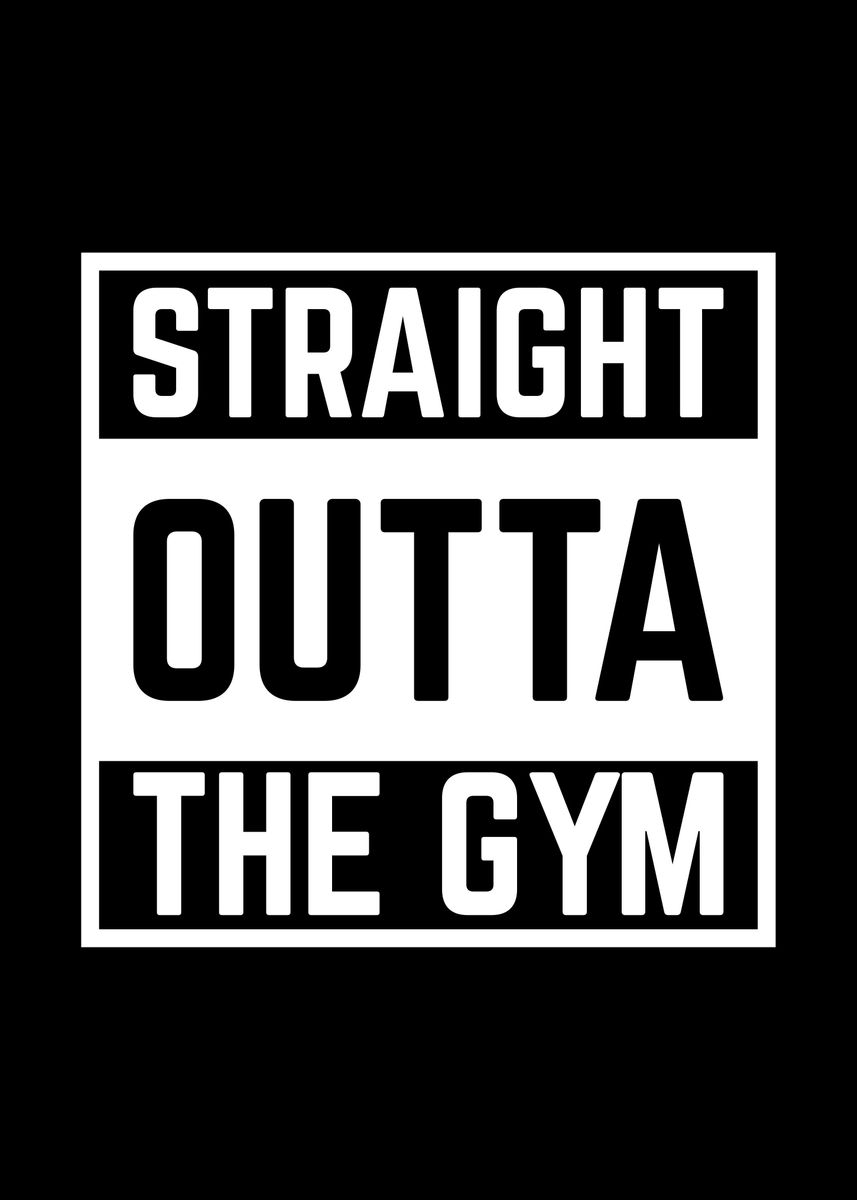 'Straight Outta The Gym' Poster by albran karan | Displate
