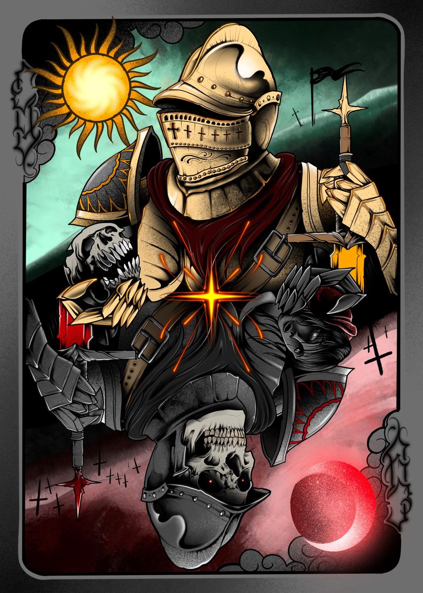 'Rotable Knights Card' Poster, picture, metal print, paint by ...