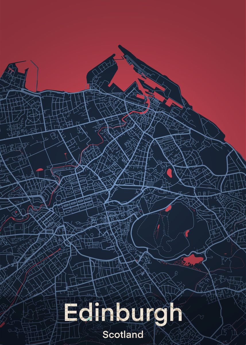 'Edinburgh' Poster by CRAFTSSSTUDIO | Displate