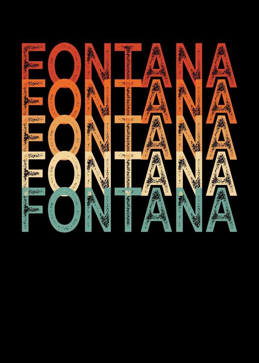 'Fontana California' Poster, picture, metal print, paint by Hexor ...