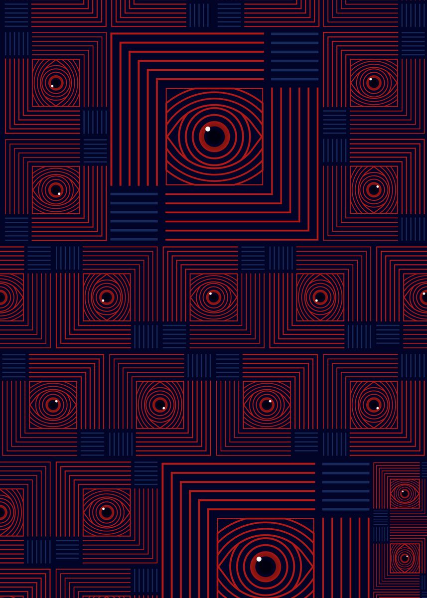 'Line art eye pattern' Poster, picture, metal print, paint by Gusti ...