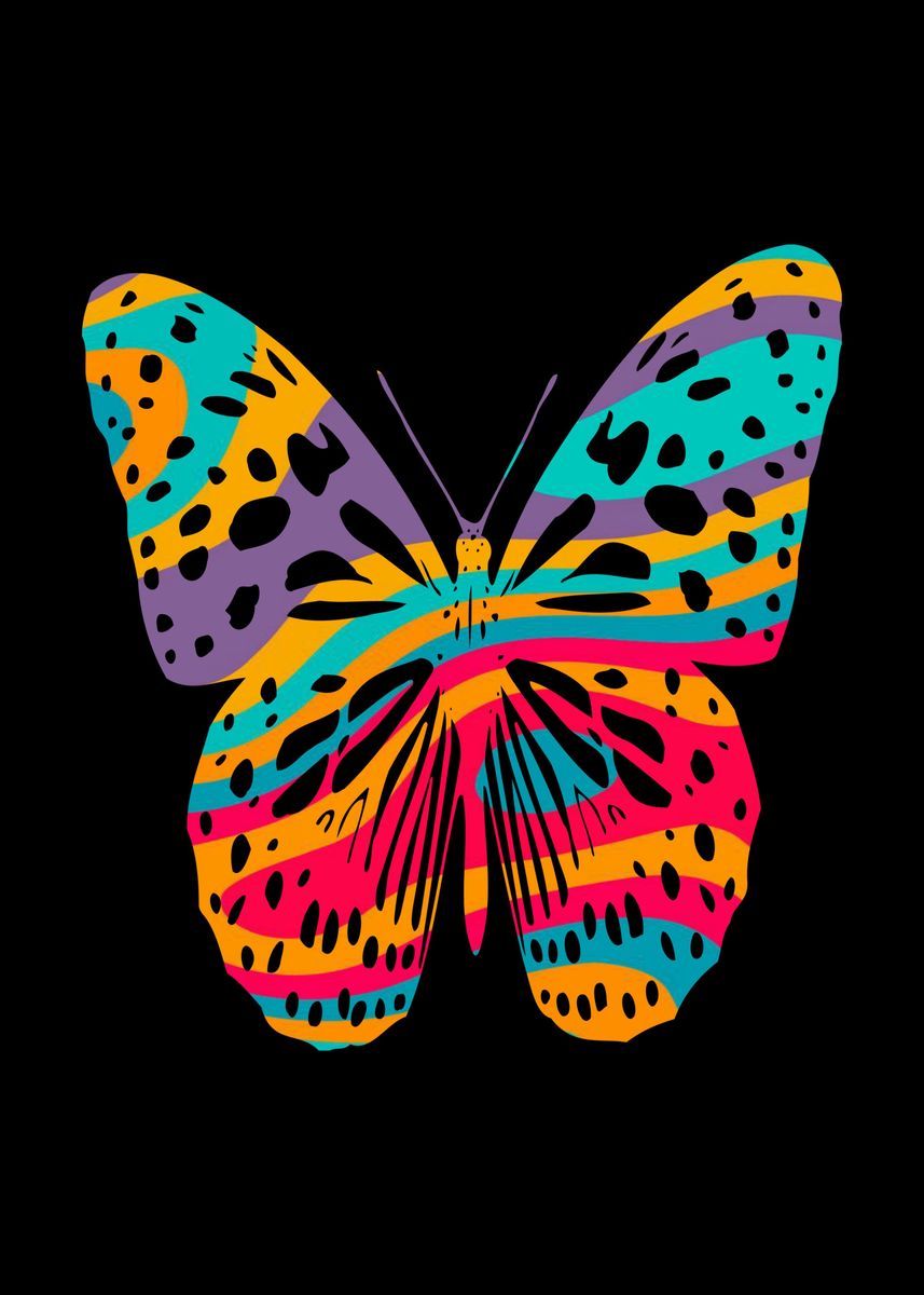 'colorful butterfly' Poster by ar rafli | Displate