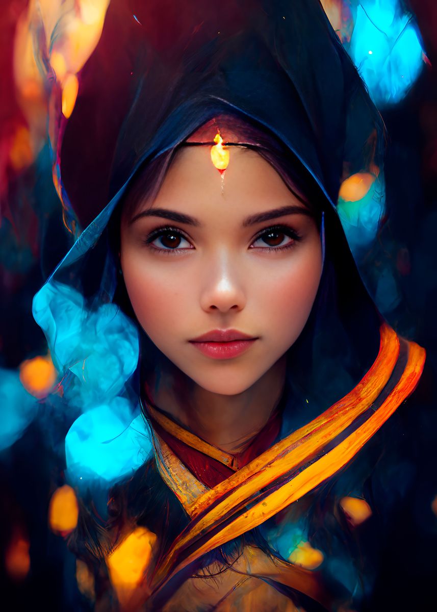 'Mage Princess' Poster, picture, metal print, paint by Tim | Displate