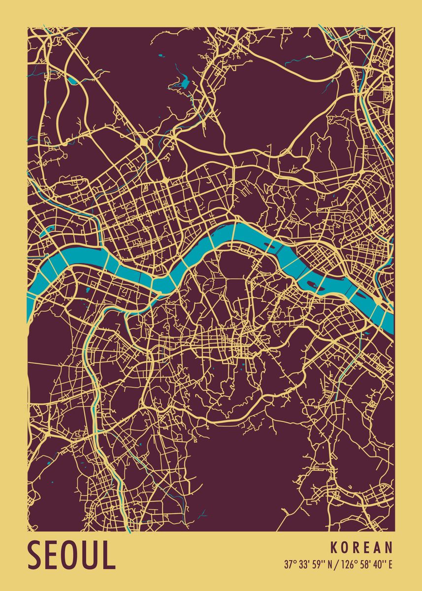 'Seoul' Poster by Miracle Studio | Displate