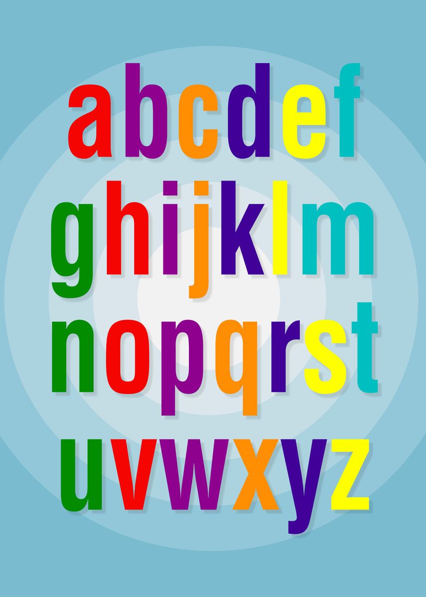 'Lowercase Alphabet ' Poster, picture, metal print, paint by Viability ...