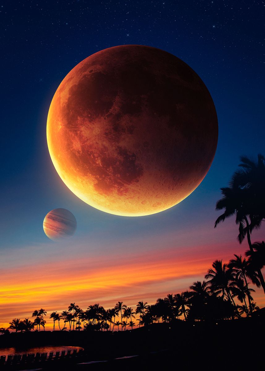 'Blood Moon' Poster, picture, metal print, paint by Benny Productions ...