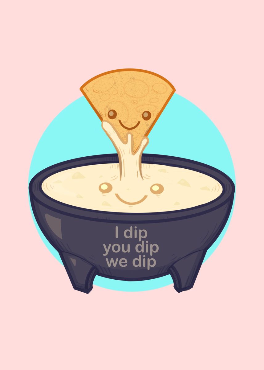 'Chips and Dip' Poster by LVB Art | Displate