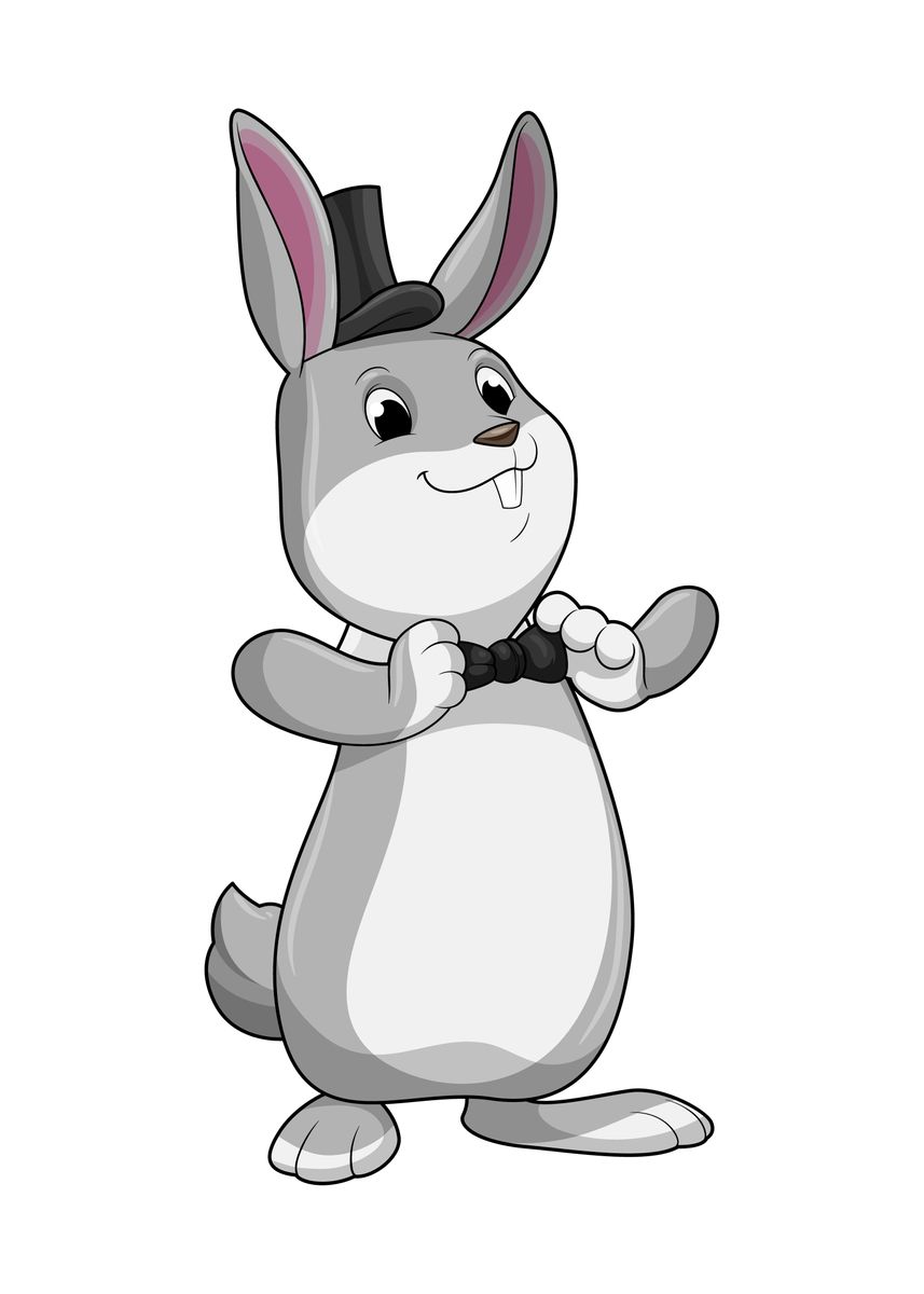 'Rabbit Bow tie' Poster by Markus Schnabel | Displate