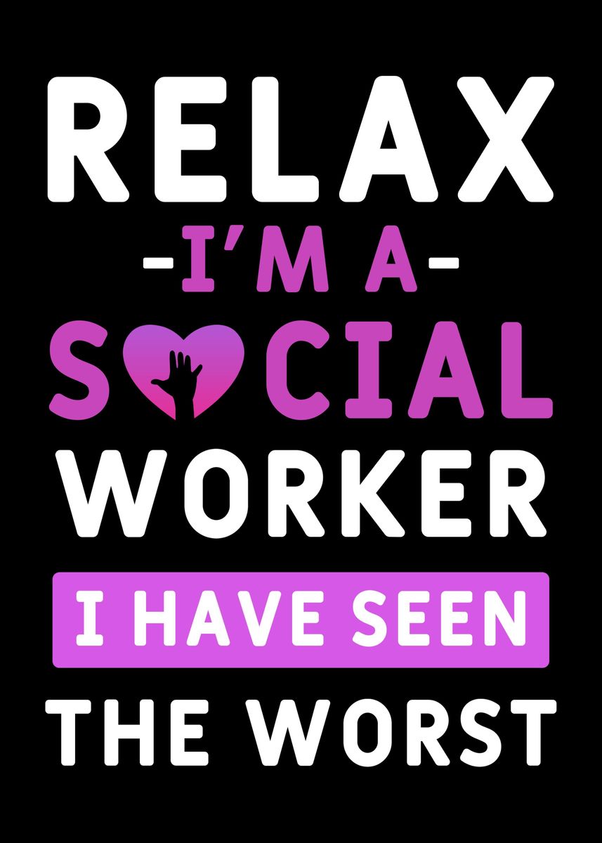 'Social Worker Gift' Poster, picture, metal print, paint by FunnyGifts ...