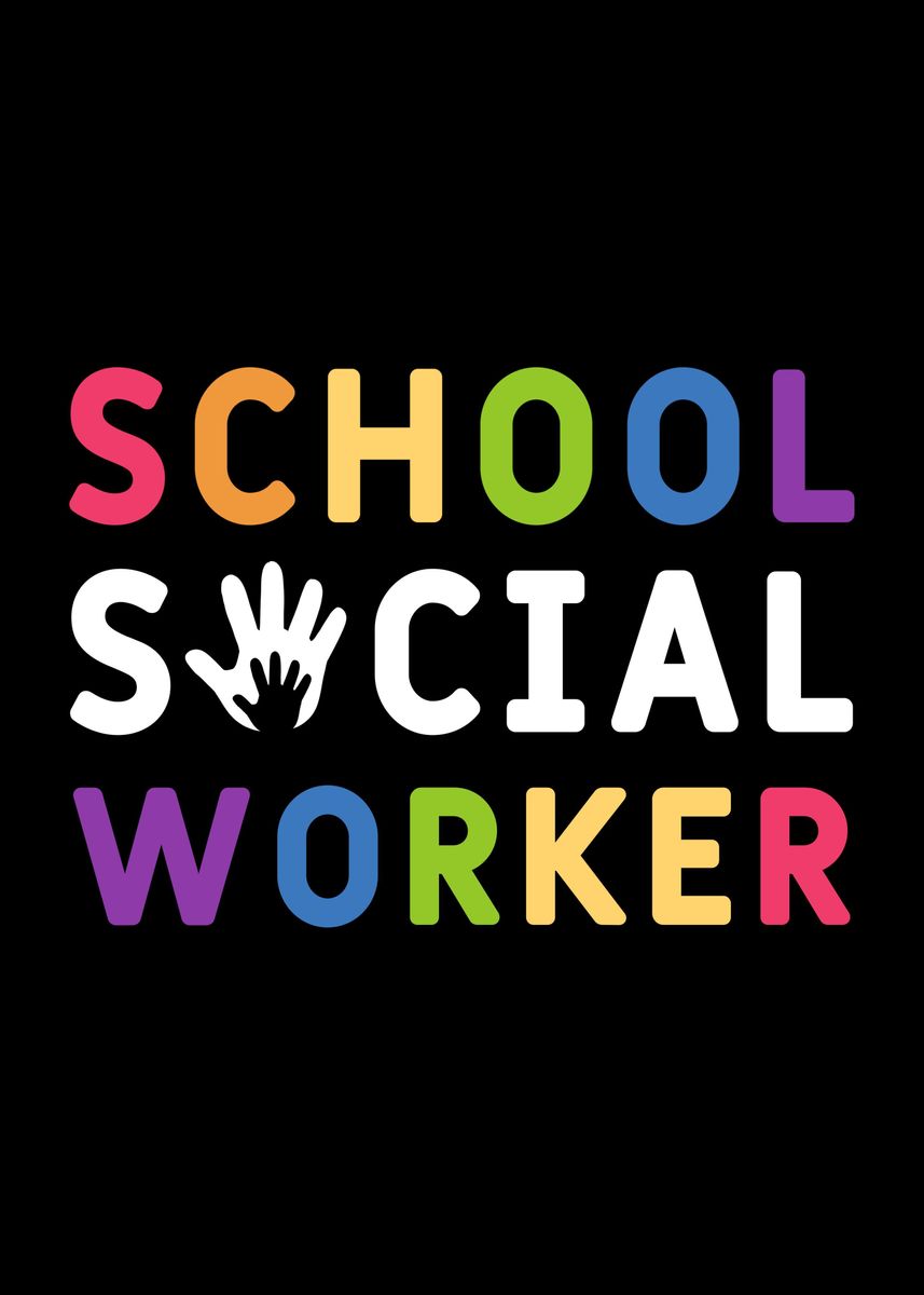 'School Social Worker' Poster, picture, metal print, paint by ...