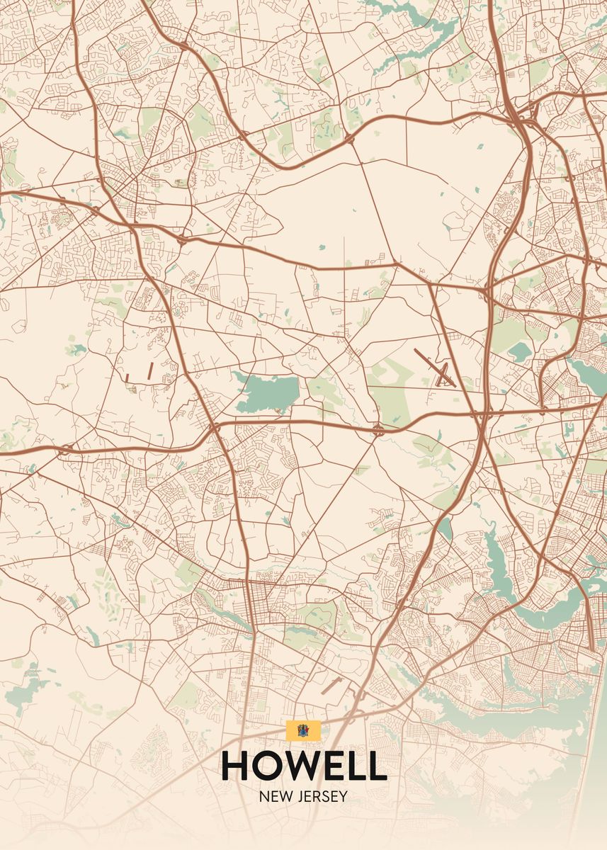 'Howell NJ' Poster, picture, metal print, paint by IMR Designs | Displate