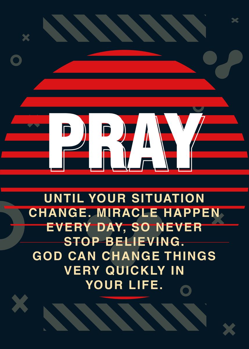 'Pray Quotes' Poster by Viability Creative | Displate