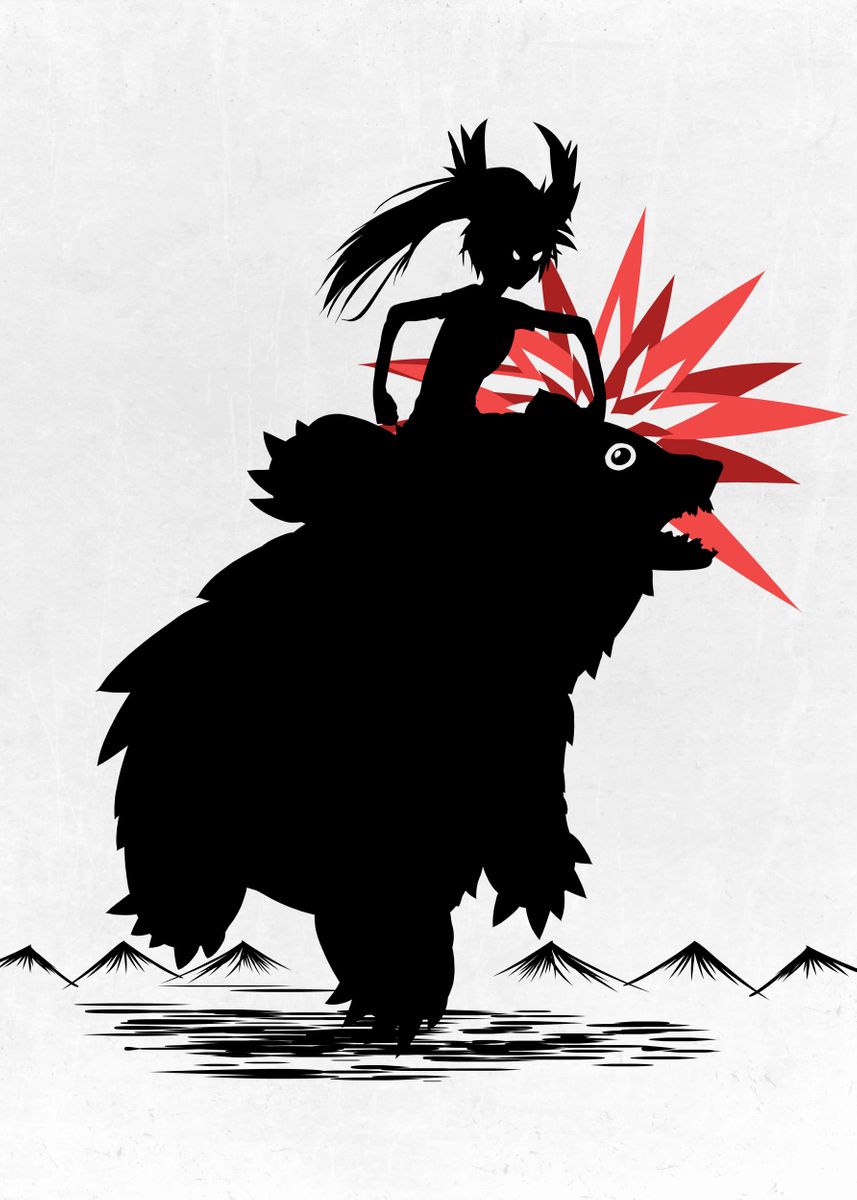 'Bear Kick' Poster, picture, metal print, paint by Ilya Danilov | Displate