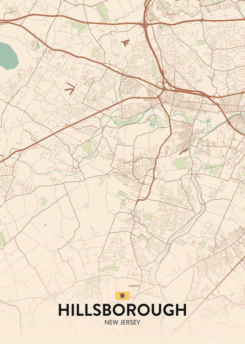 'Hillsborough NJ' Poster, picture, metal print, paint by IMR Designs ...