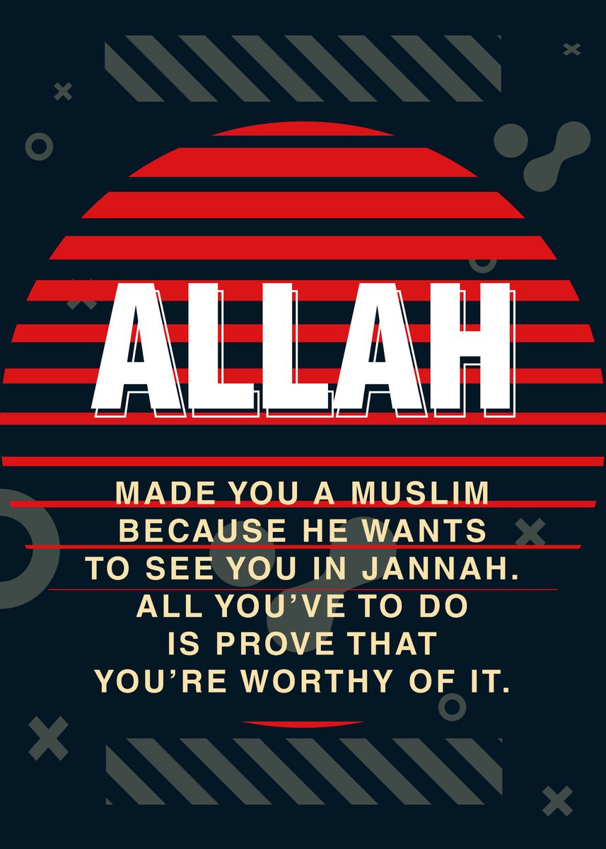 'Allah and Muslim Quotes' Poster, picture, metal print, paint by ...