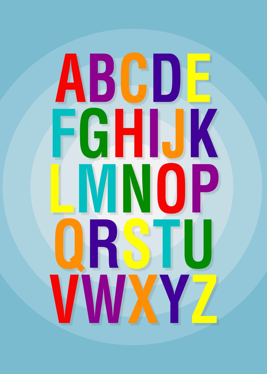 'Uppercase Alphabet' Poster, picture, metal print, paint by Viability ...