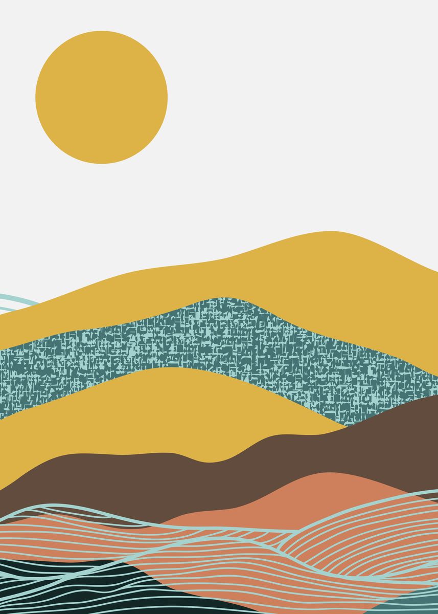 'Mountain layout design' Poster, picture, metal print, paint by Dadan ...