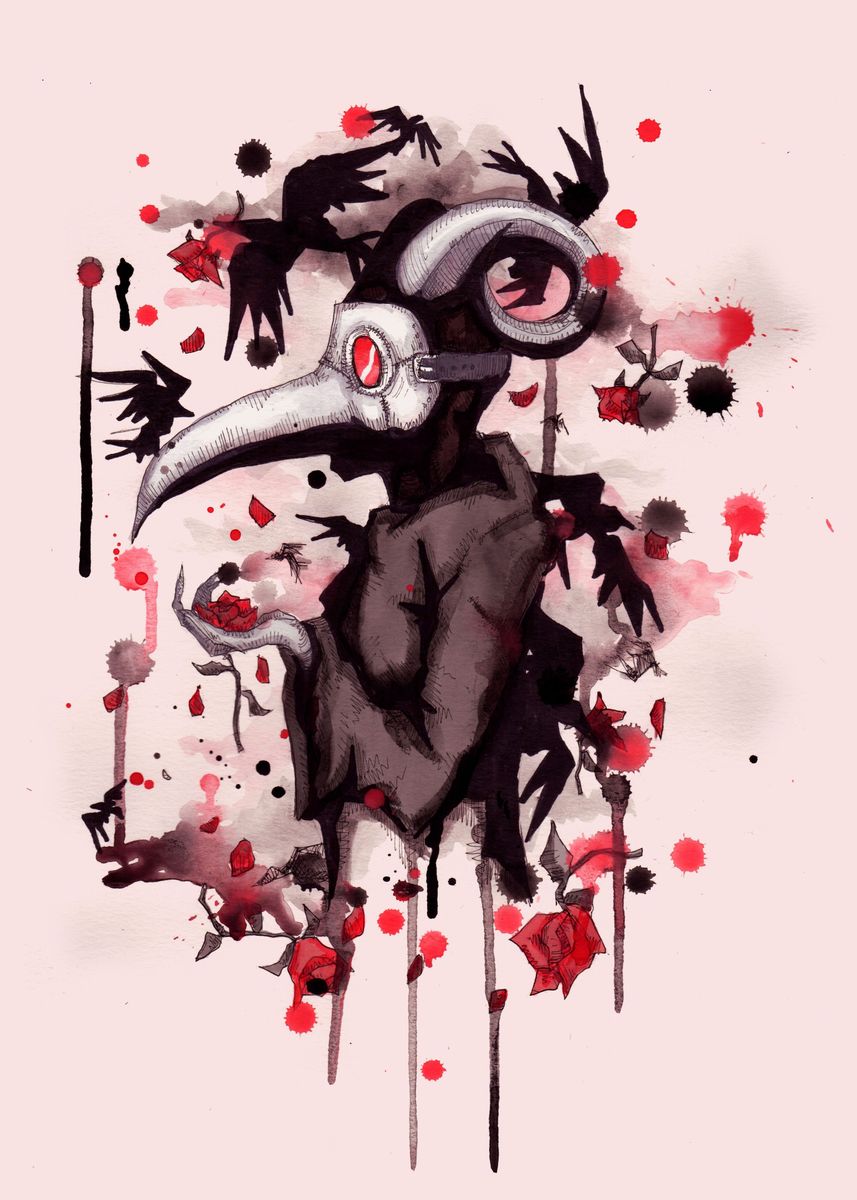 'Dead Roses' Poster by LVB Art | Displate