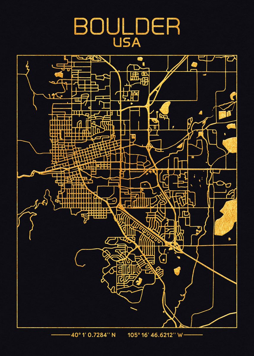 'Boulder CO USA' Poster by Denis Siggers | Displate